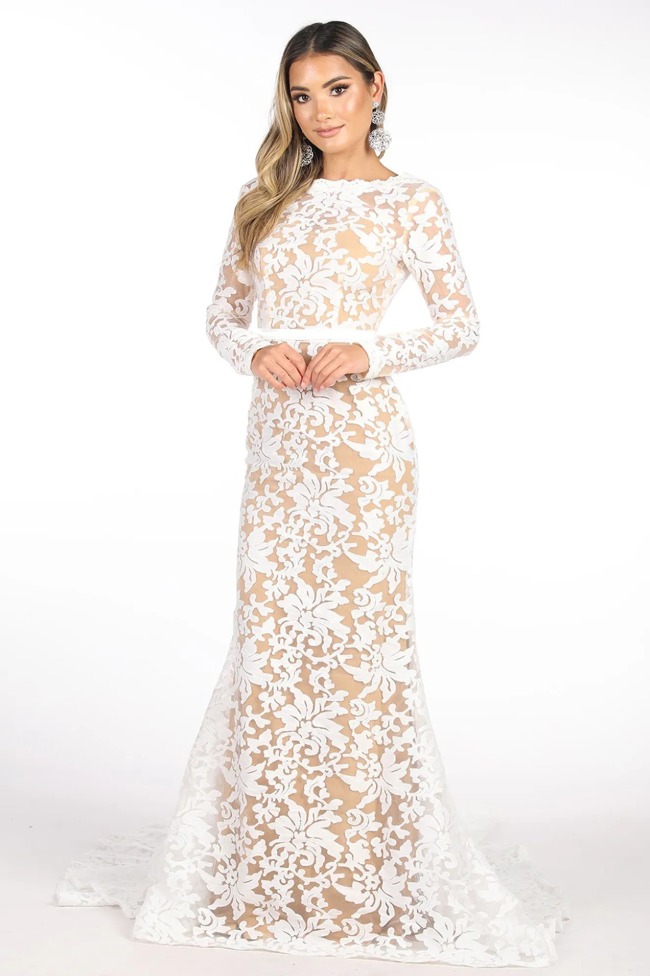 Frances Long Sleeve Gown - Noodz Boutique